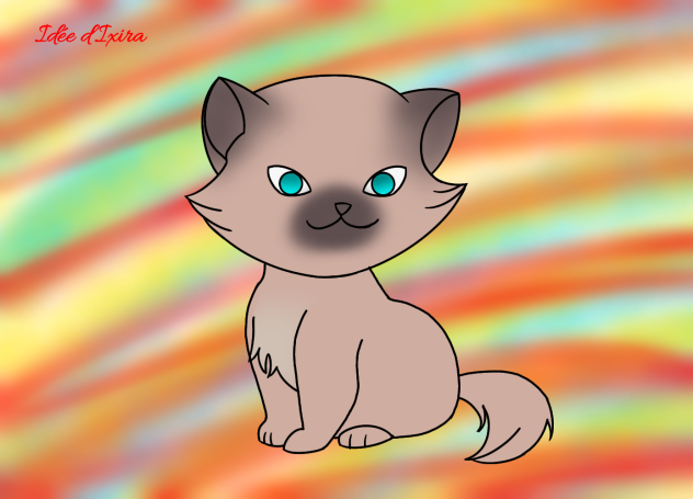 Siamese colored cat - ibisPaint