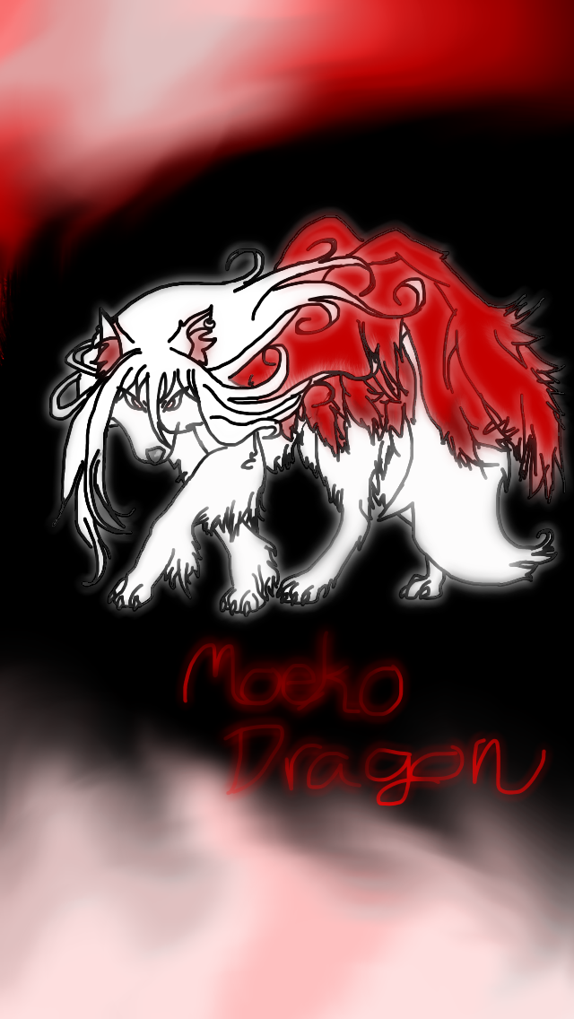 moeko's wolf slash dragon form - ibisPaint