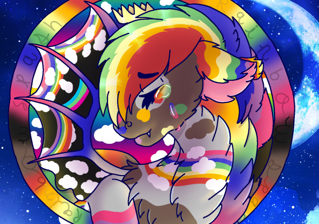 Rainbow Splash portrait - ibisPaint