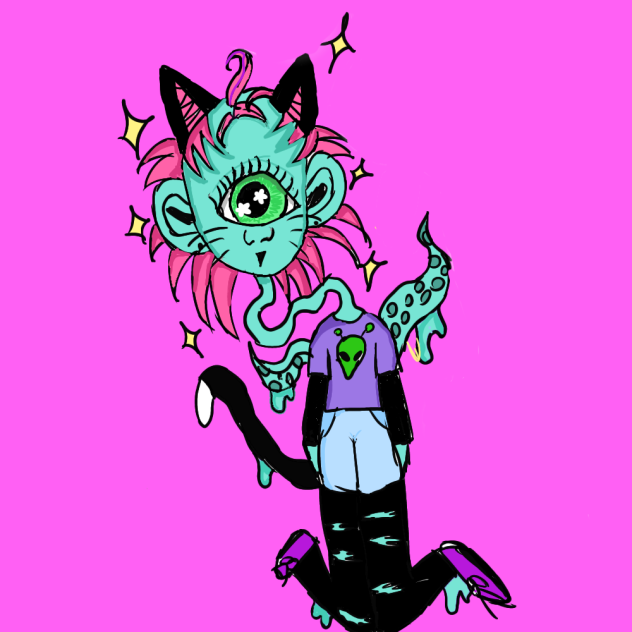 alien cat - ibisPaint