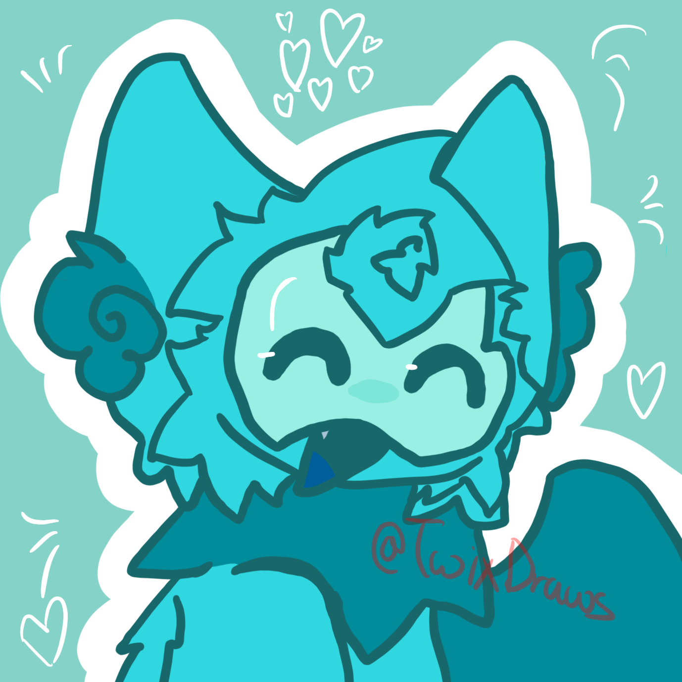 Cyan SlimePup💞🚸 - ibisPaint