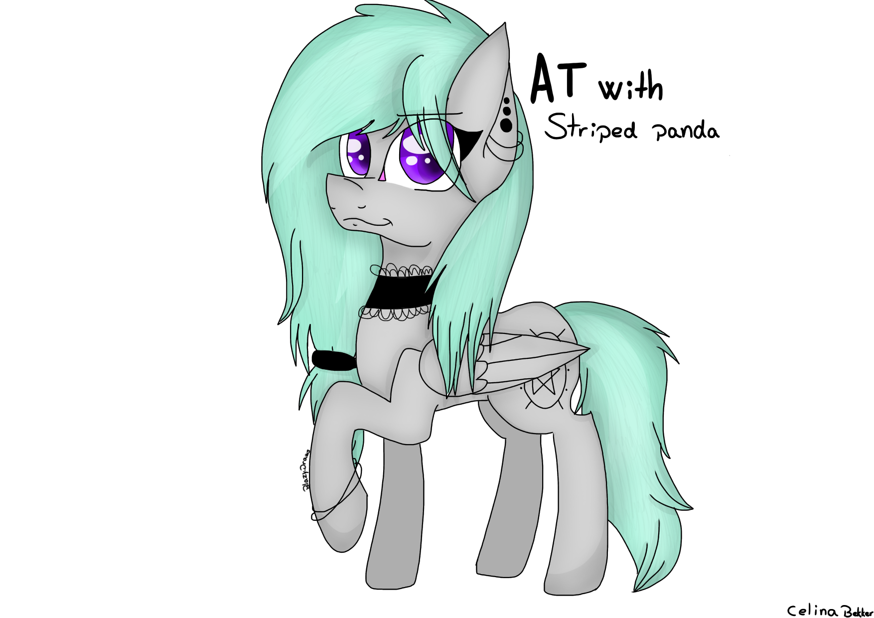 Striped Panda's OC {Art trade} - ibisPaint