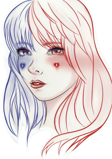 Something with red and blue style - ibisPaint