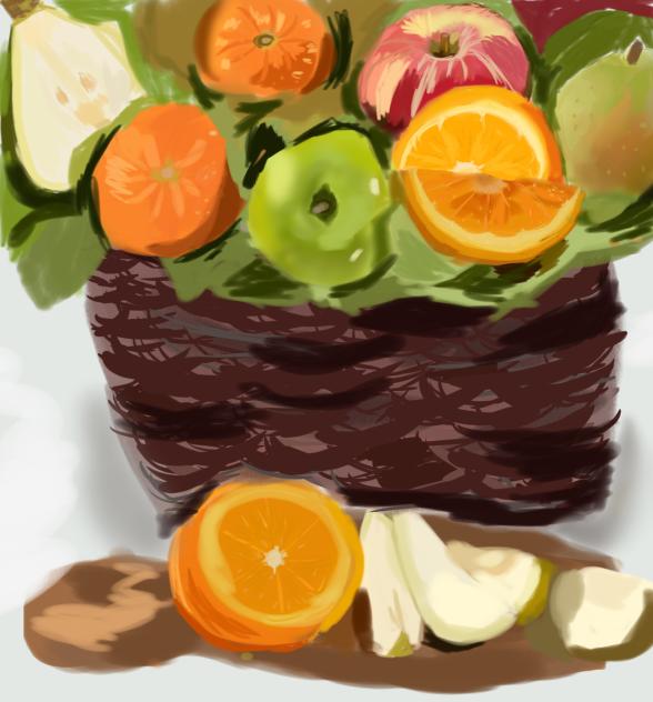 basket of fruit - ibisPaint