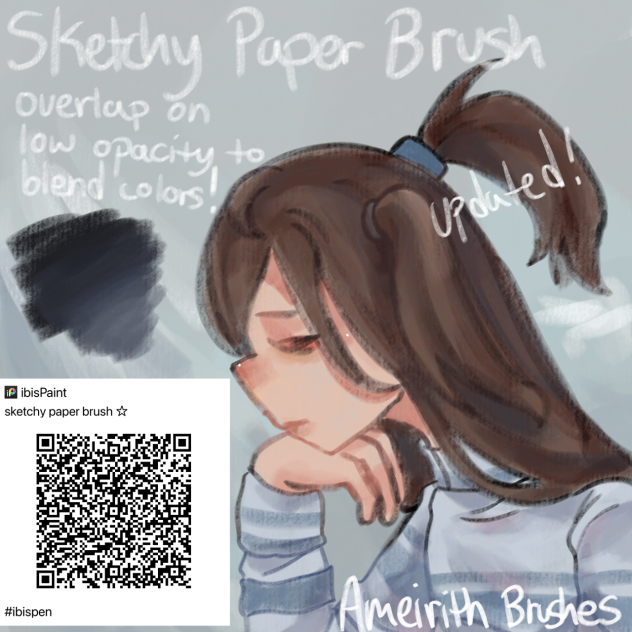Sketchy paper brush (updated) - ibisPaint