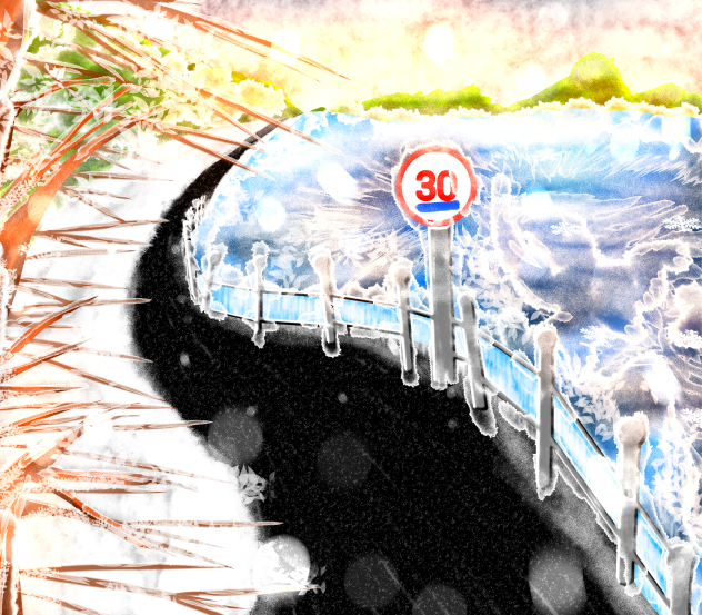 A certain winter road - ibisPaint