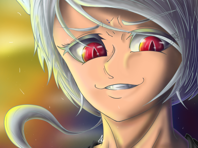 Hagane posing for a closeup - ibisPaint