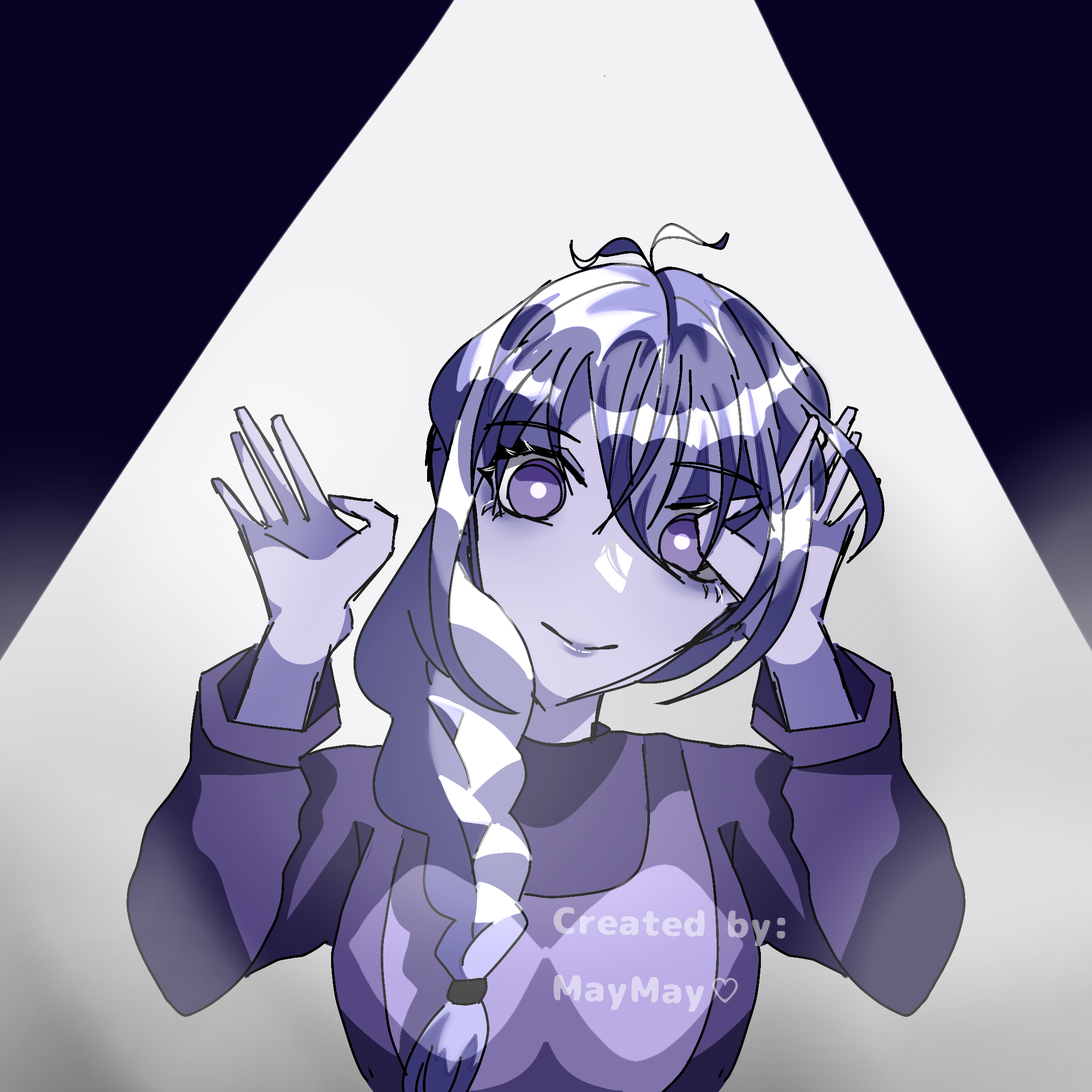 cool color + upper lighting - ibisPaint