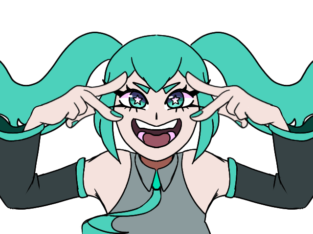 miku miku beam!! (almost finished!!) - ibisPaint