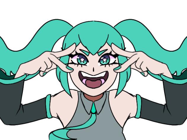 miku miku beam!! (almost finished!!) - ibisPaint