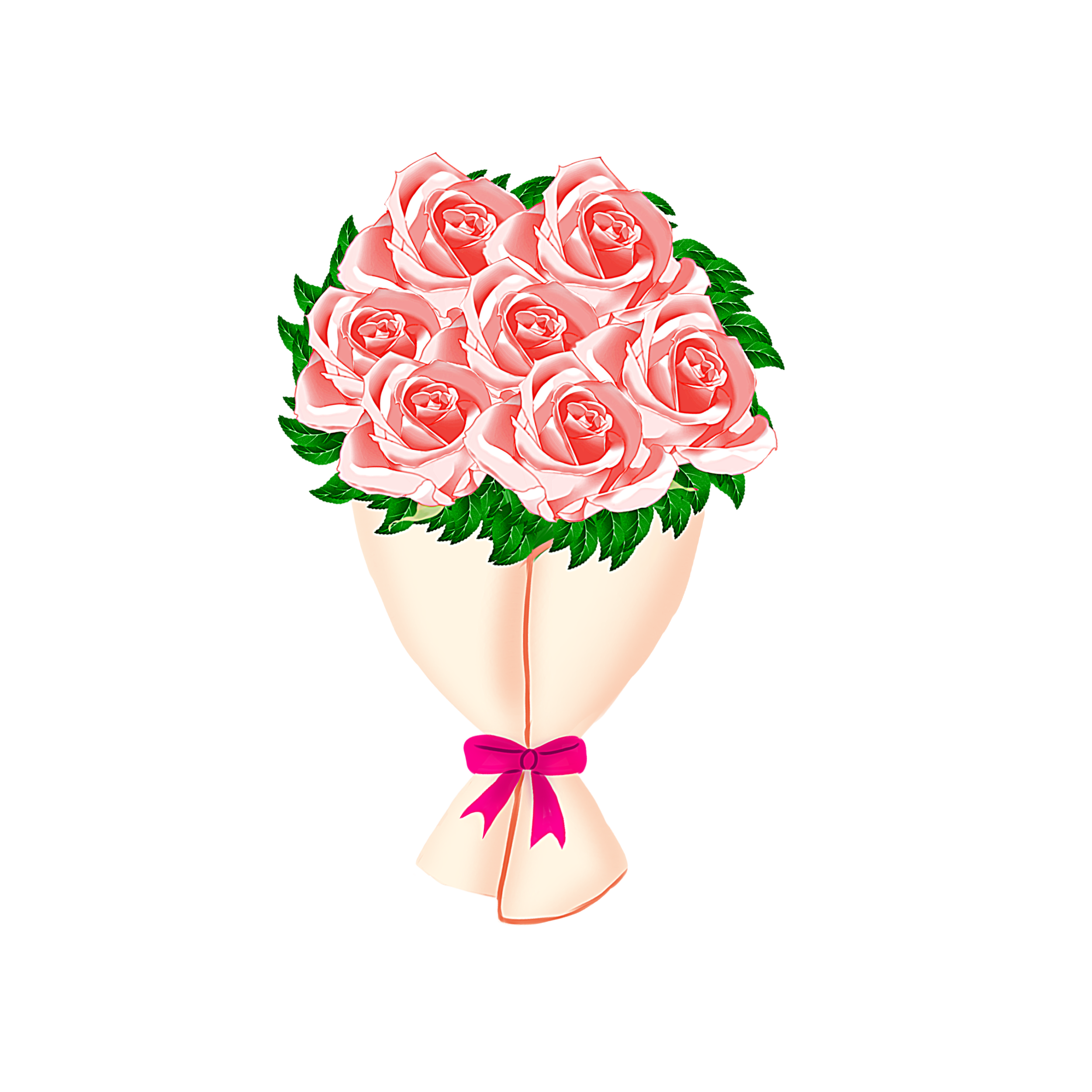 Pink Flower Bonquet - ibisPaint