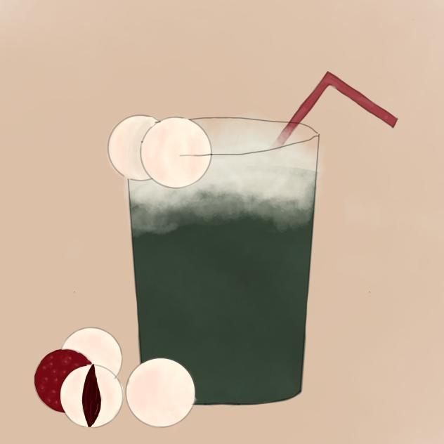 Matcha lychee drink - ibisPaint