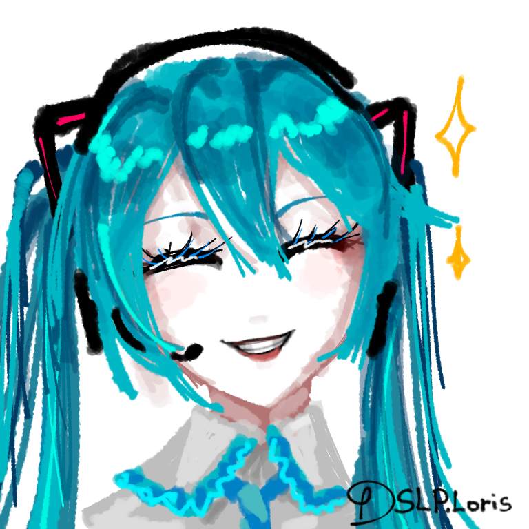 Miku smiling adorably - ibisPaint