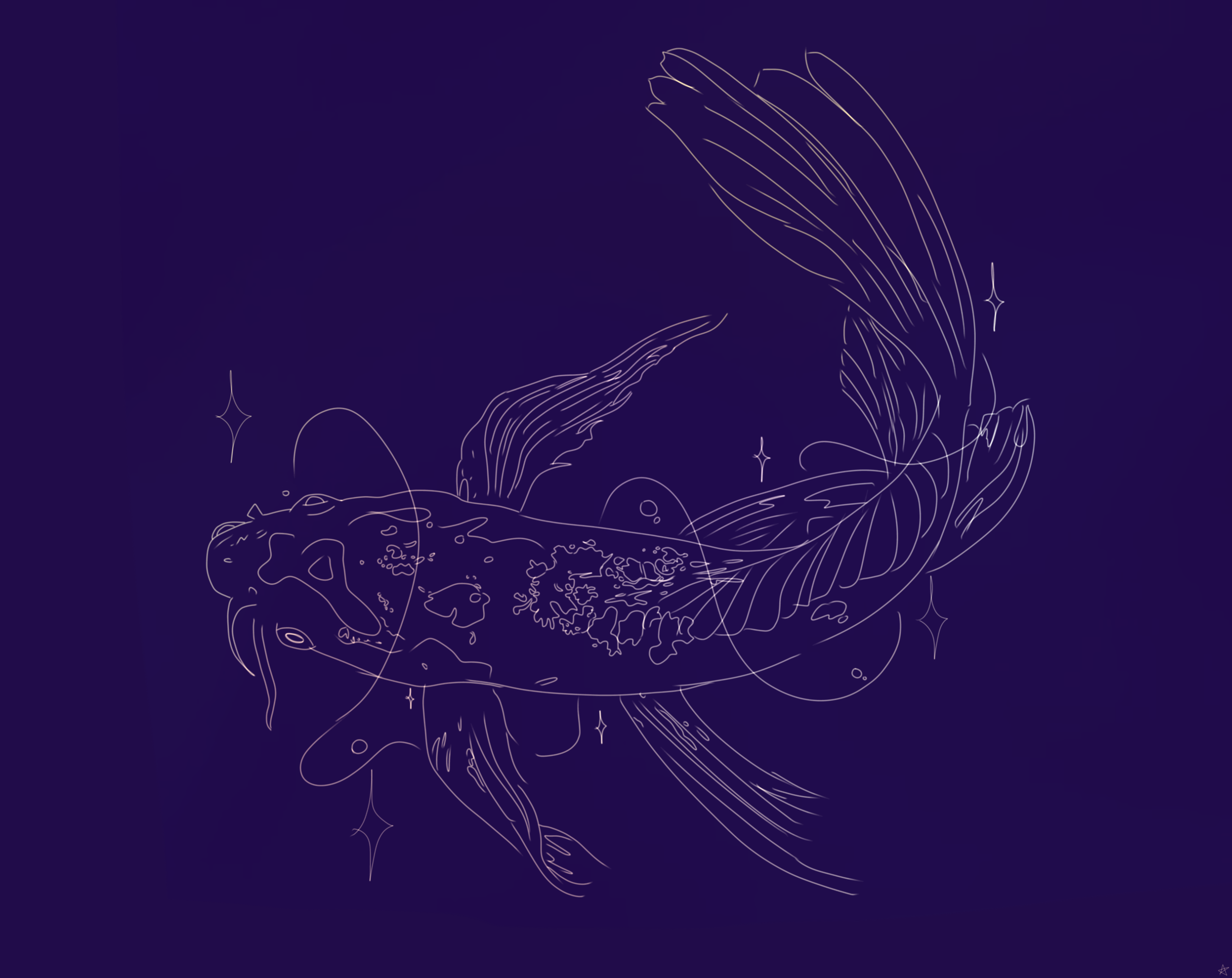 Rainbow Koi fish - ibisPaint