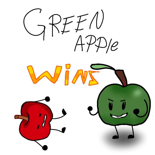 Red apple VS green apple results - ibisPaint