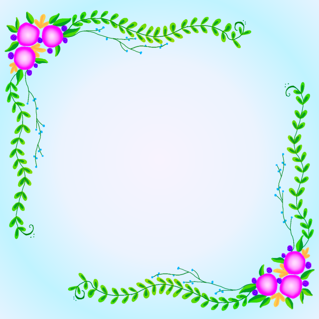 Flower Doodle Border 2 - ibisPaint