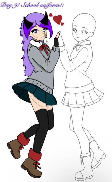 Day 9! School uniform!!! - ibisPaint