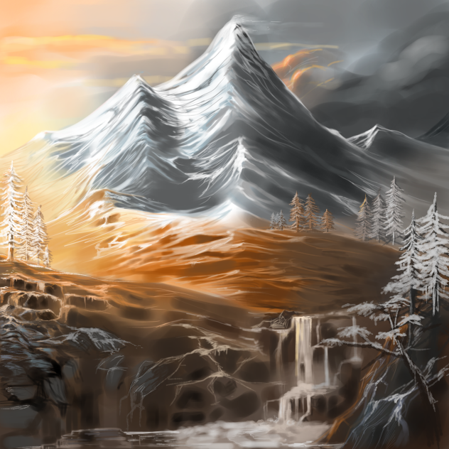 SUNSET INTHE WINTER - ibisPaint