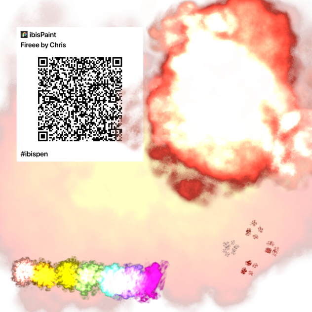 🔥 fire bursh QR code - ibisPaint