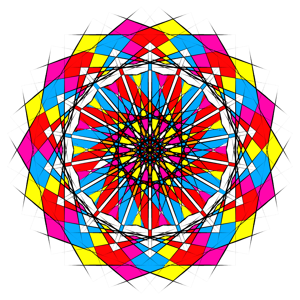 Kaleidoscopic Floral Token - ibisPaint
