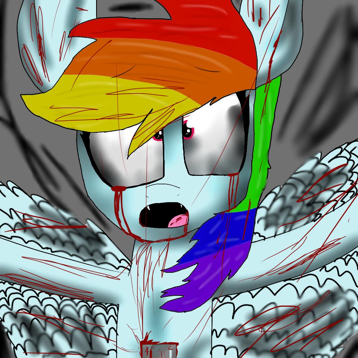 Rainbow Dash dies in the rainbow factory - ibisPaint
