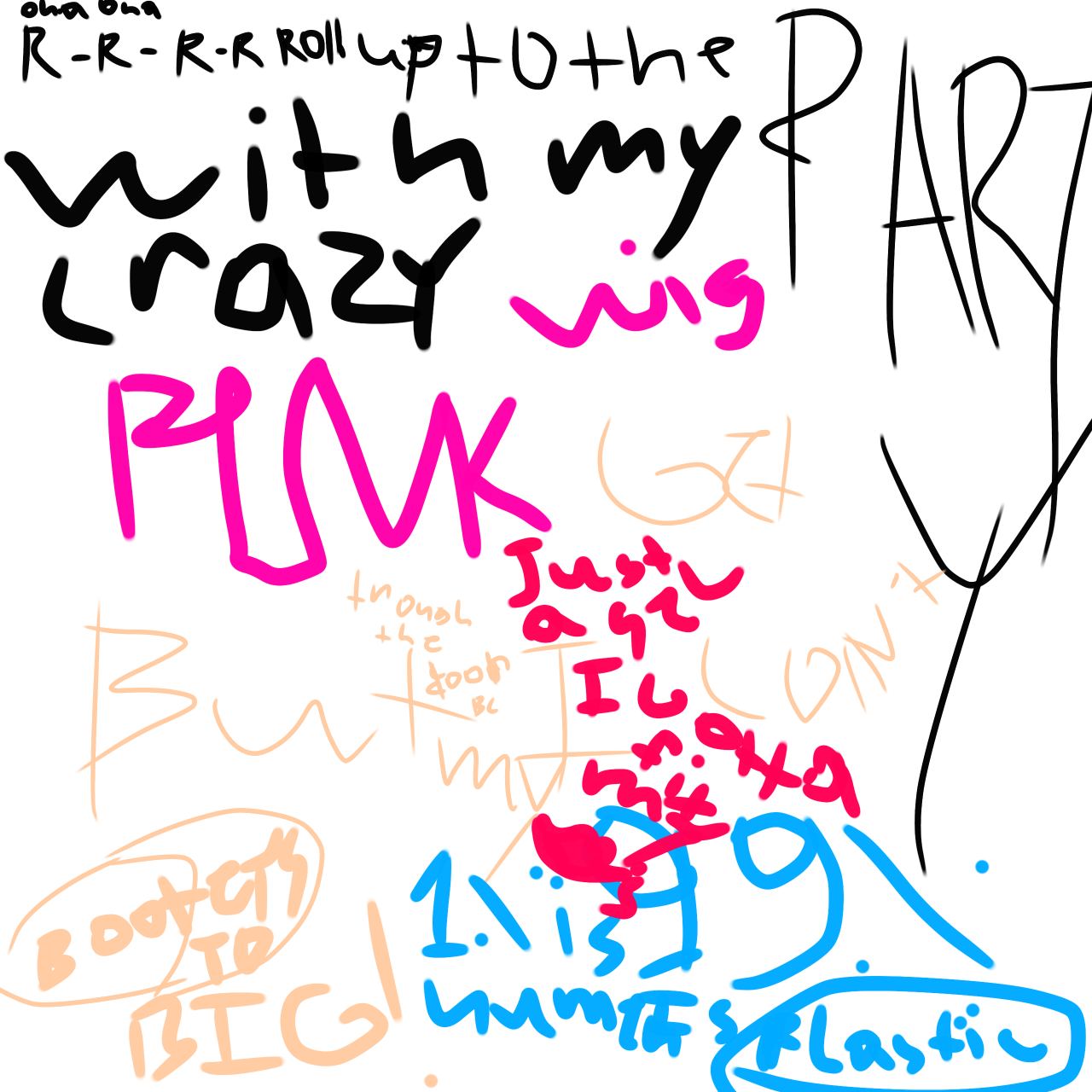 With my crazy pink wig - ibisPaint