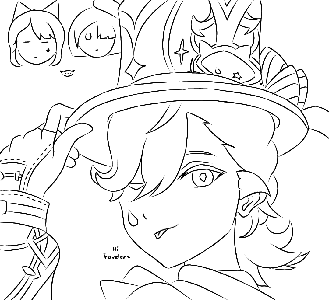 Lyney lineart =D - ibisPaint