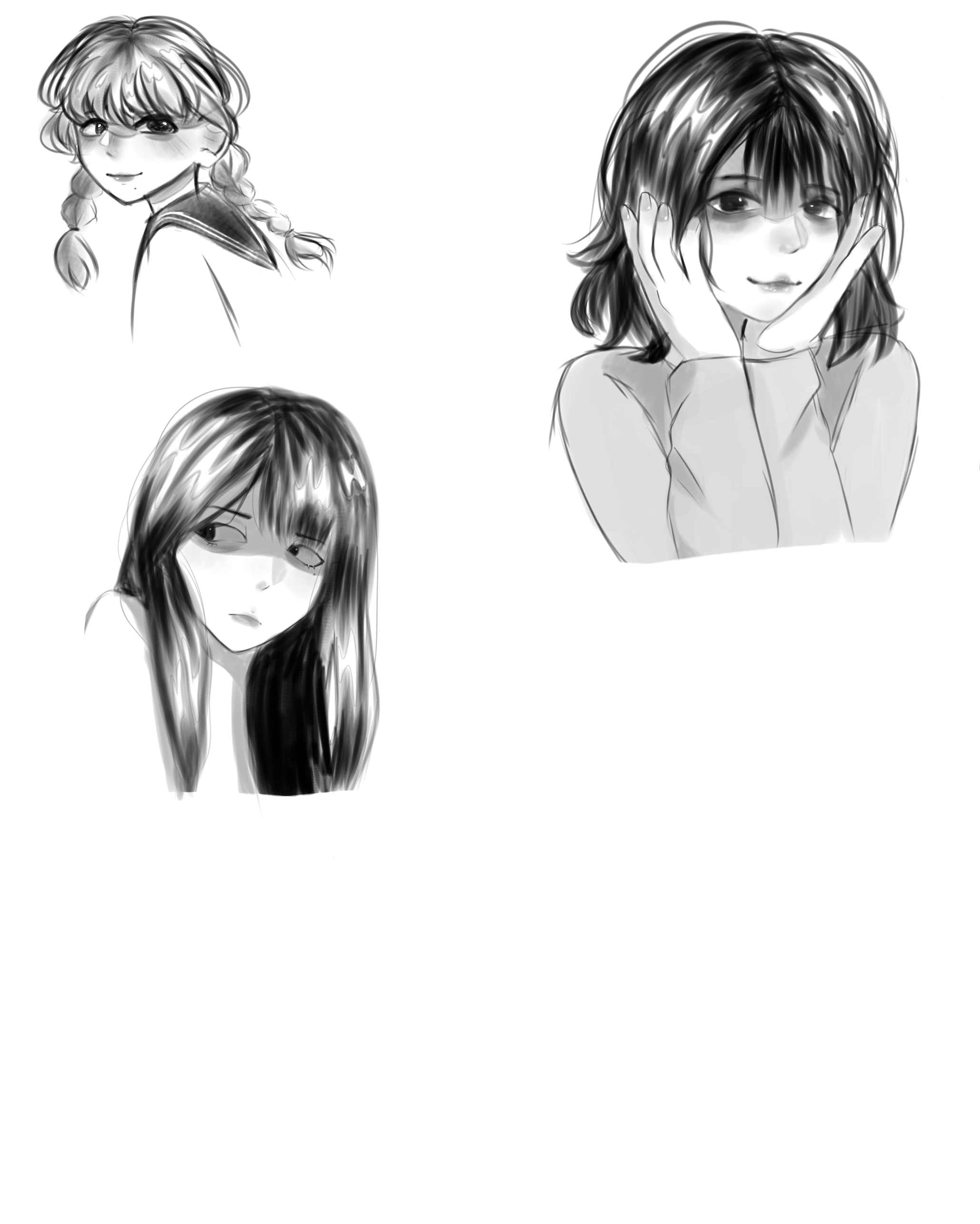 Quick draw practice (black & white) - ibisPaint