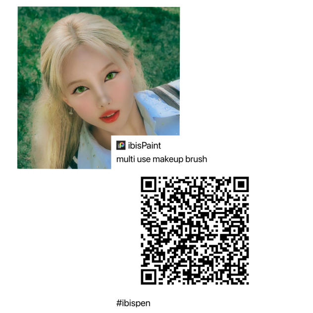 Multi use makeup QR code brush - ibisPaint