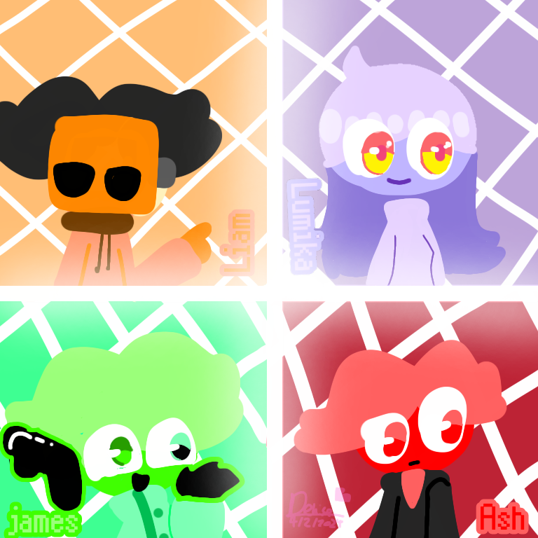 CF main characters in outlineless style - ibisPaint
