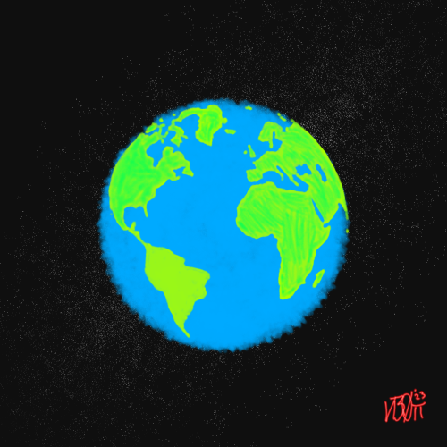 Big Blue Marble in Space - ibisPaint
