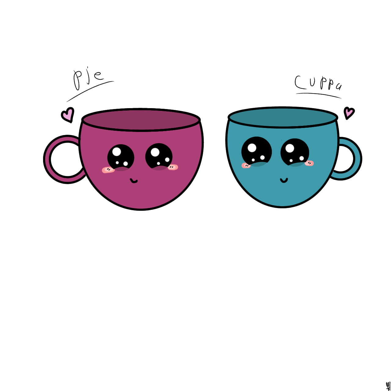 Cuppie friends ^pie^cuppa^ - ibisPaint
