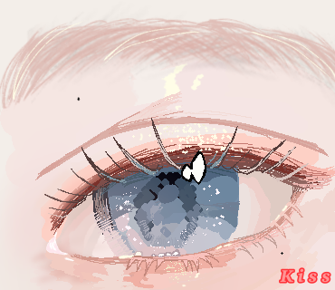 Ocean blue eyes - ibisPaint