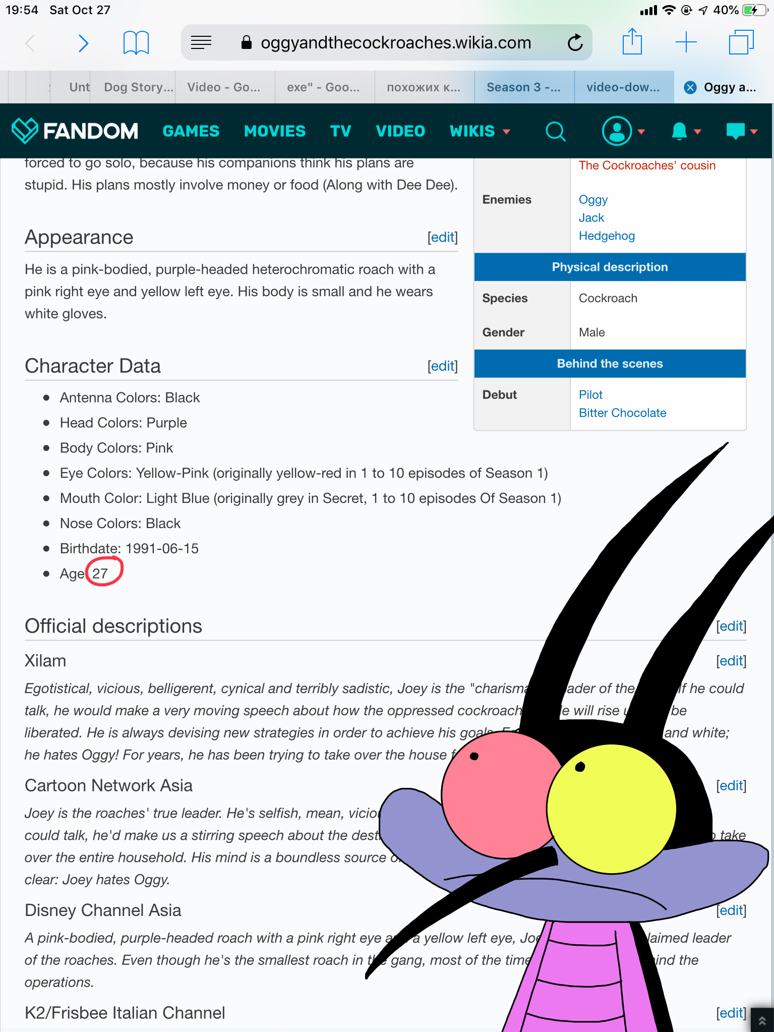 What is Joey's Age - ibisPaint