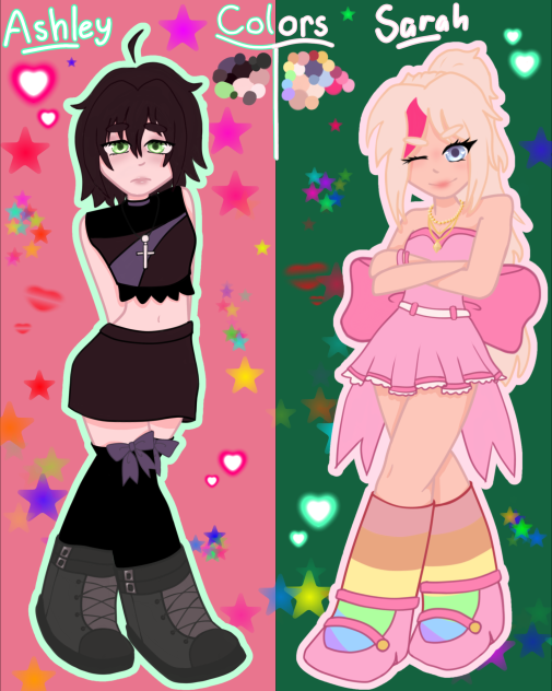 ASHLEY AND SARAH 🖤🩷🤯 - ibisPaint