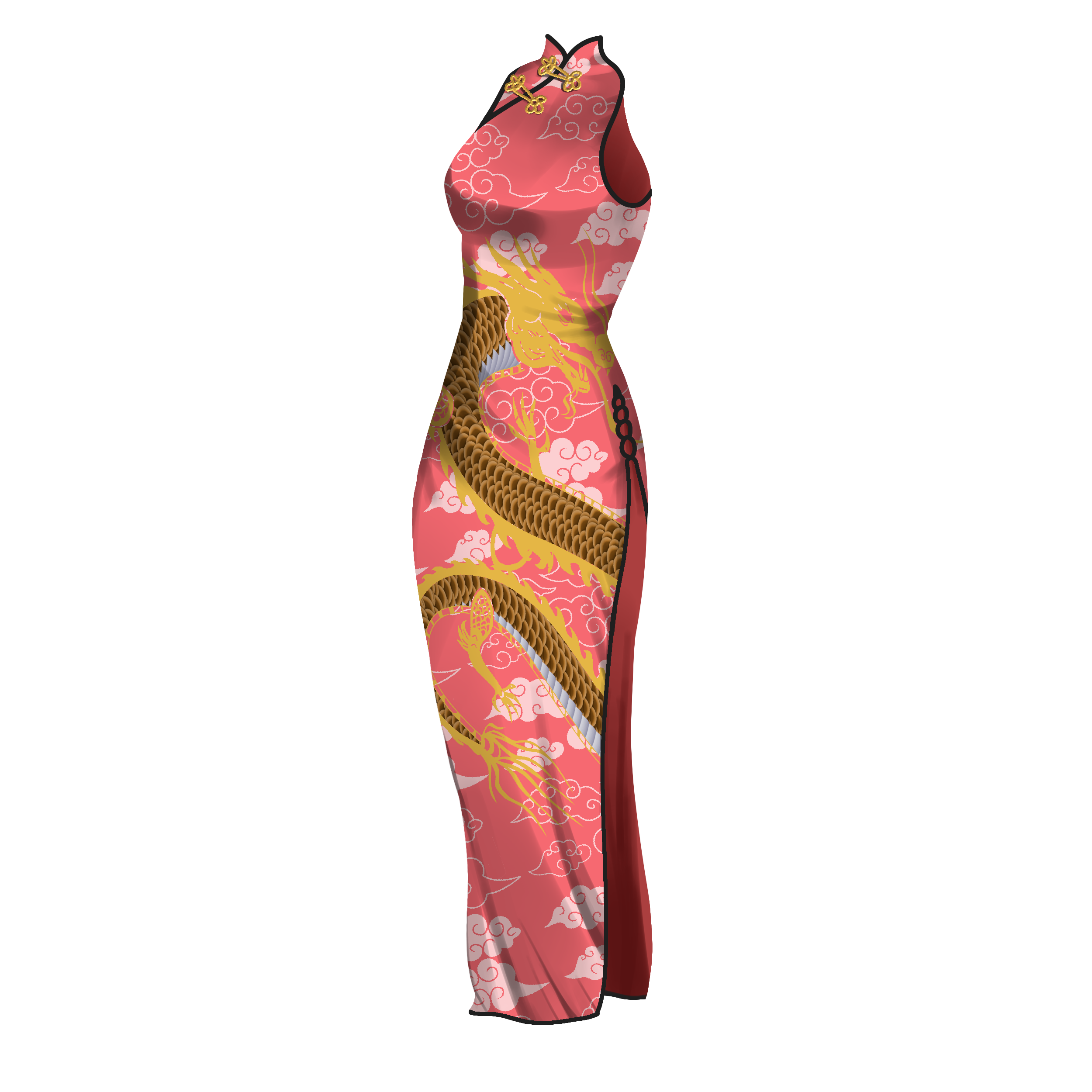 Silk cheongsam - ibisPaint