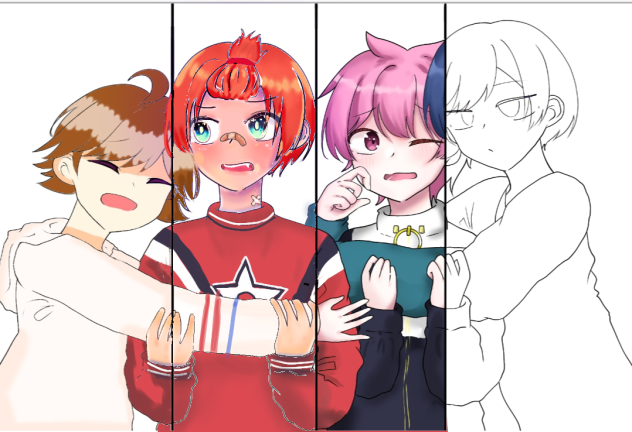 Collaborative coloring - ibisPaint