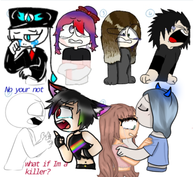 Another collab! Crying this time - ibisPaint