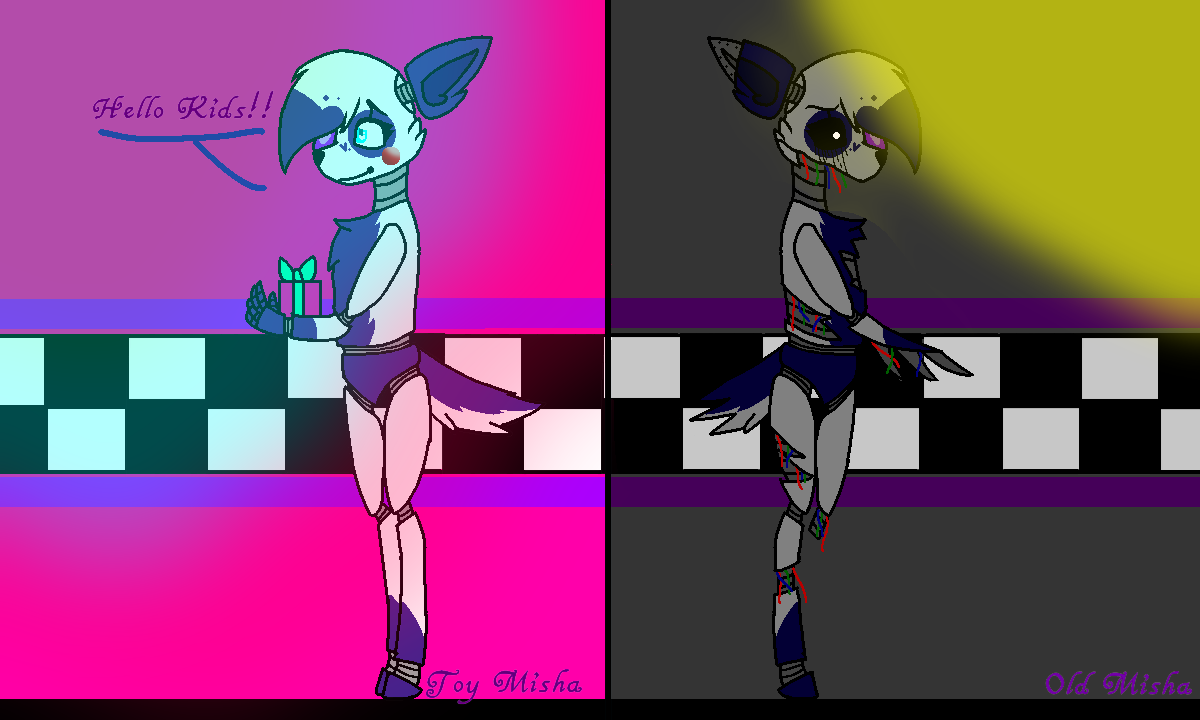 Fnaf OC Toy Misha and Old Misha - ibisPaint