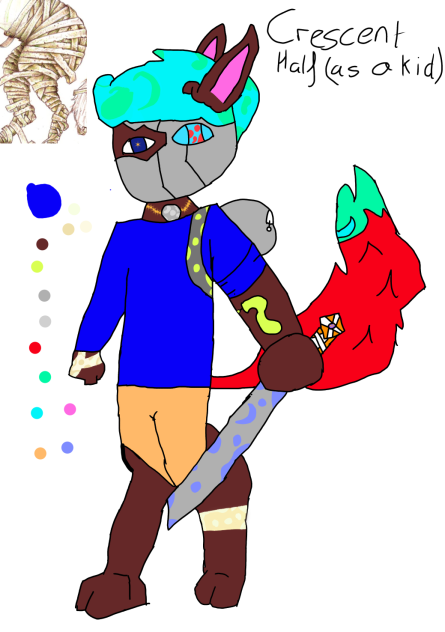 Crescent Half (as a kid) - ibisPaint