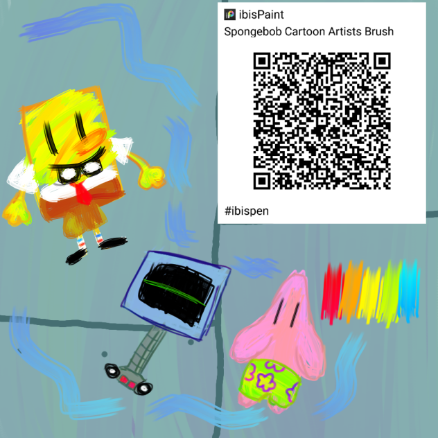 Spongebob Cartoon Artists Brush - ibisPaint