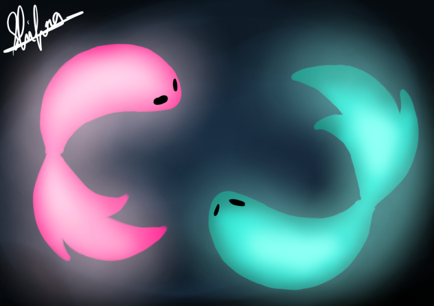 Glowing fish 💫🐟 - ibisPaint