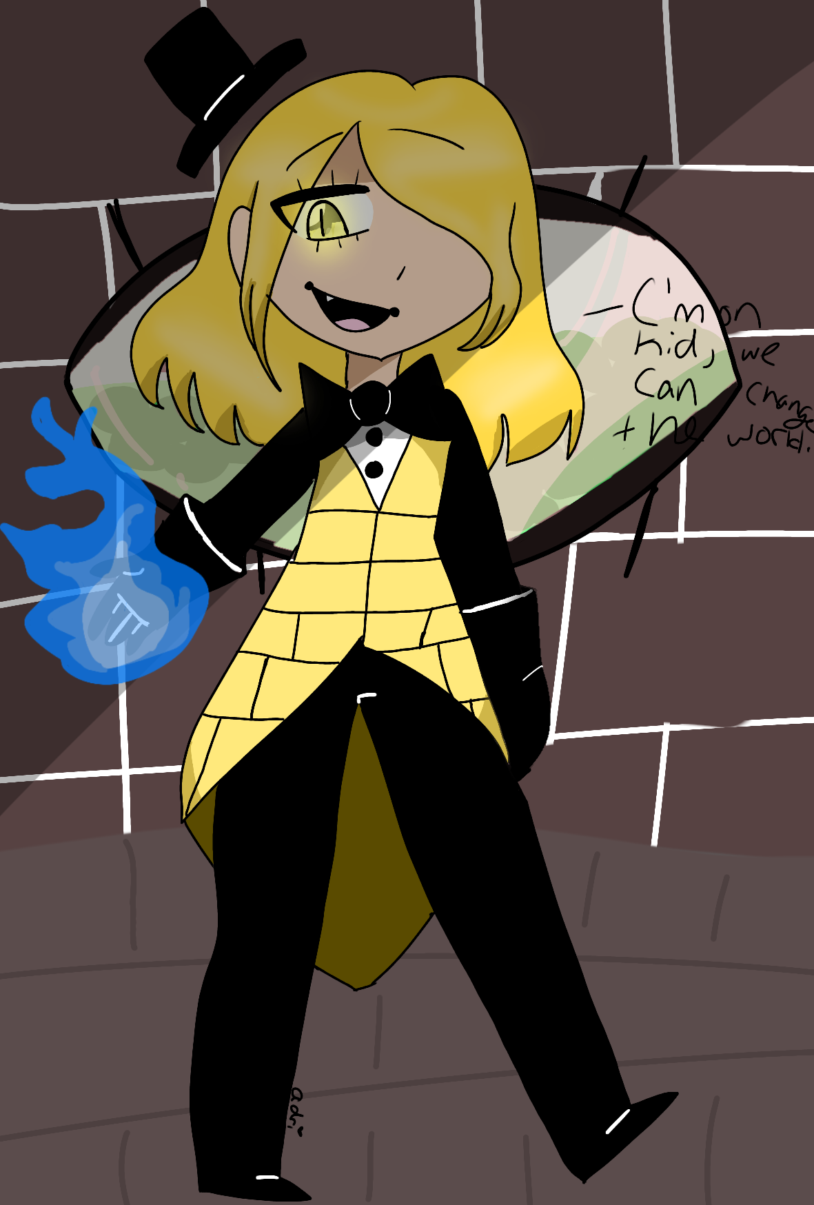 Bill cipher (human fem) - ibisPaint