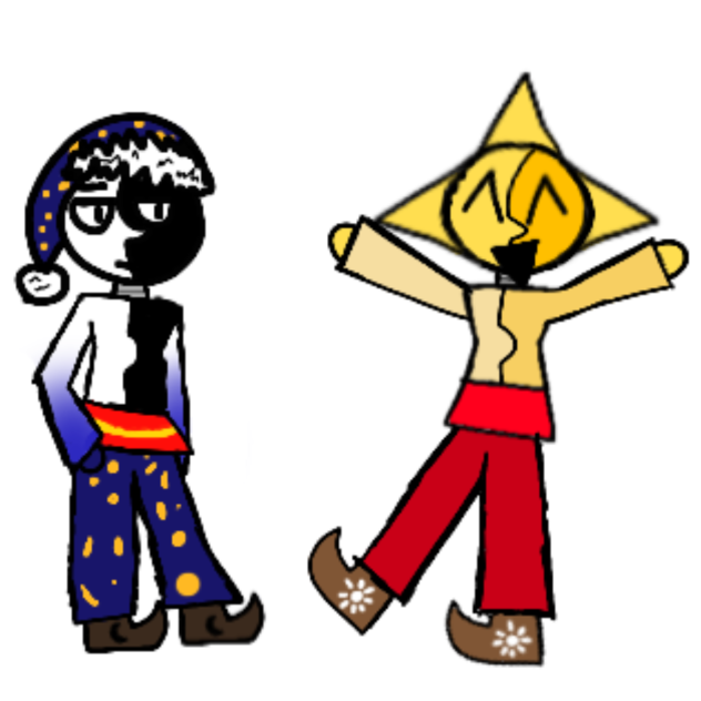 my bad Sun and Moon drawing - ibisPaint