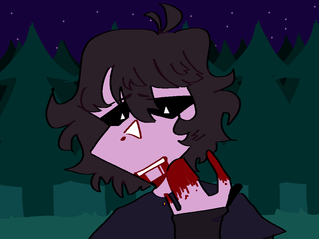 kris chomps on his arm - ibisPaint