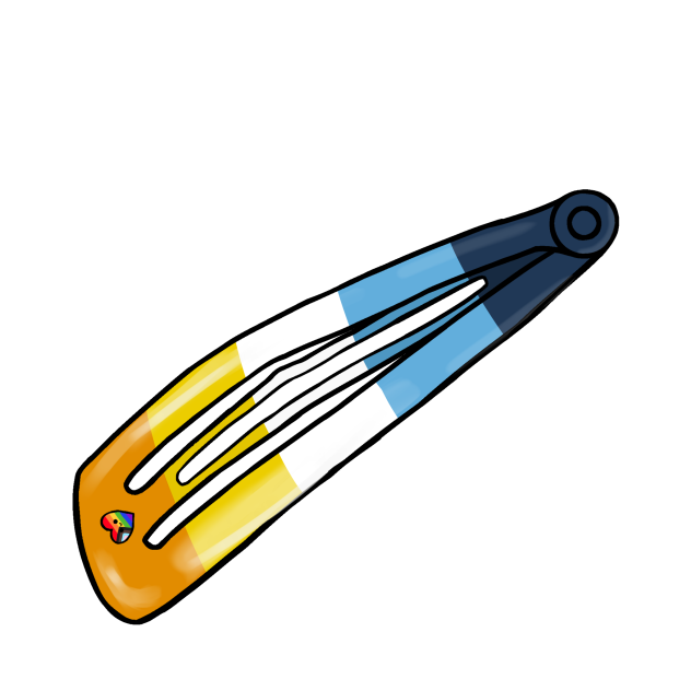 Pride Flag Barrette - Aroace - ibisPaint