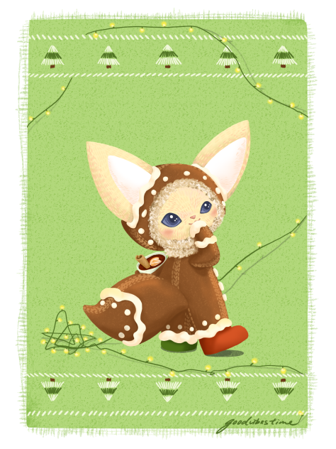 Gingerbread FOX - ibisPaint