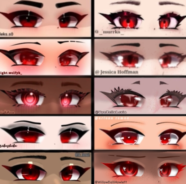 Red eye gacha edit - collab edit - ibisPaint