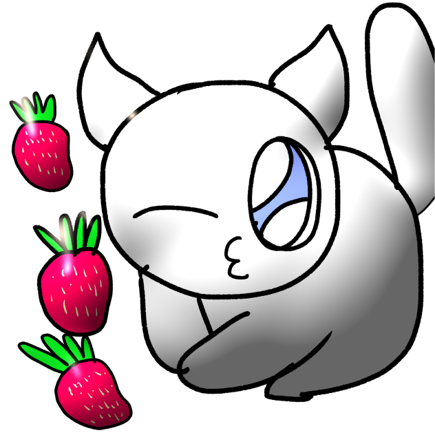 Creu cat strawberries - ibisPaint