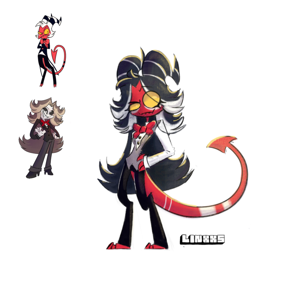 The fuze of Moxxie Knolastname and my OC - ibisPaint